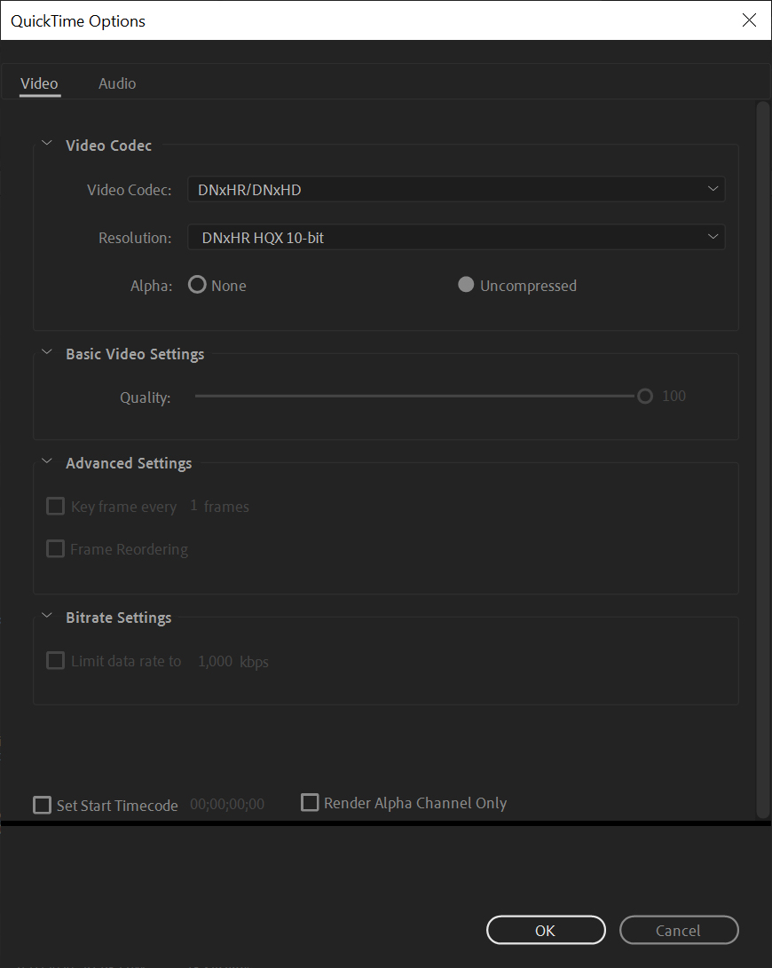 Error when import graphics w alpha as DNxHR HQX - Avid Community